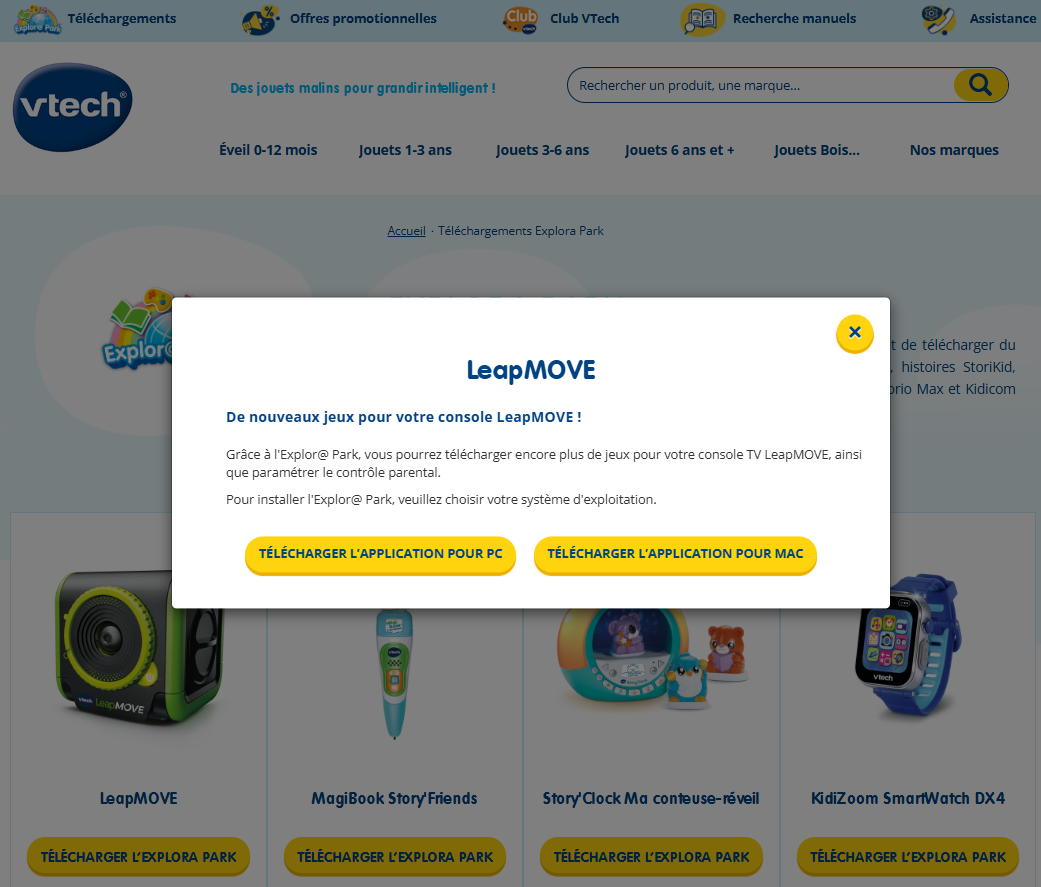 Comment installer l'Explor@park pour LeapMove ? – VTECH